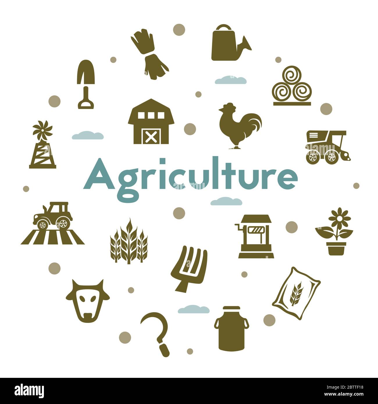 Agriculture and Organic Food icons Stock Vector Image & Art - Alamy