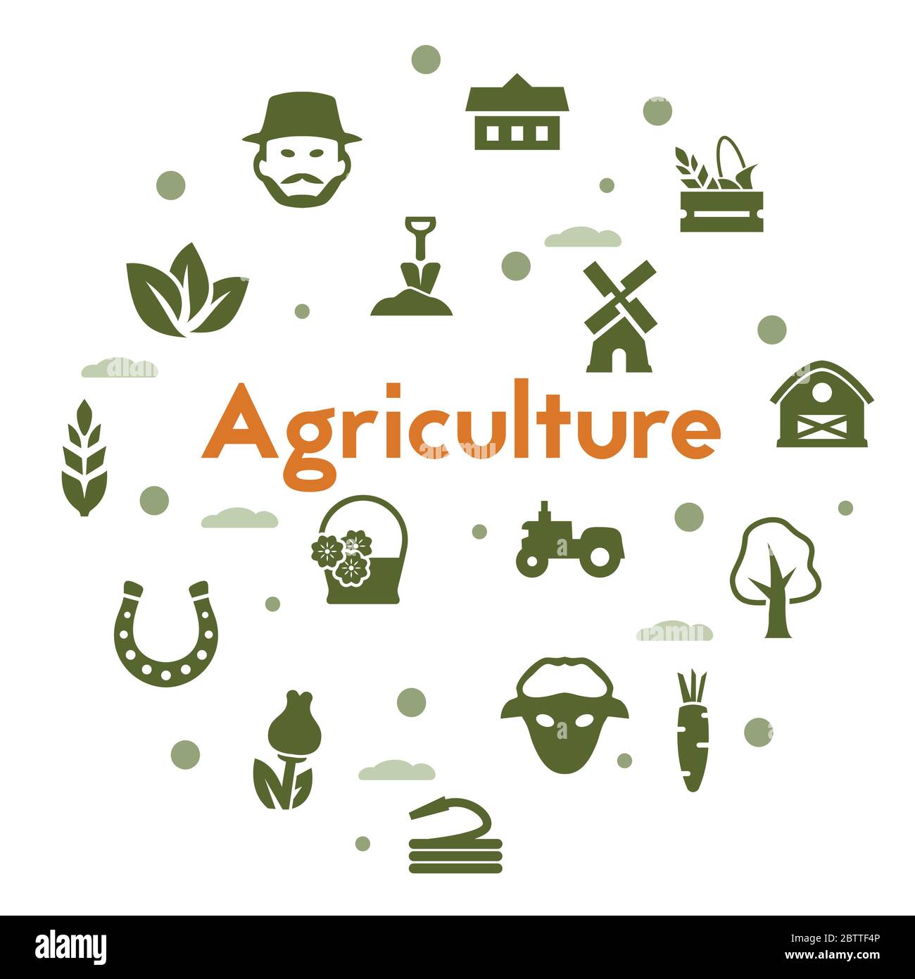 Agriculture and Organic Food icons Stock Vector Image & Art - Alamy