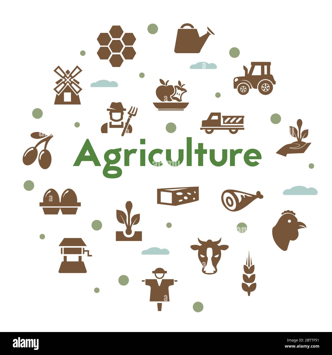 Agriculture and Organic Food icons Stock Vector Image & Art - Alamy