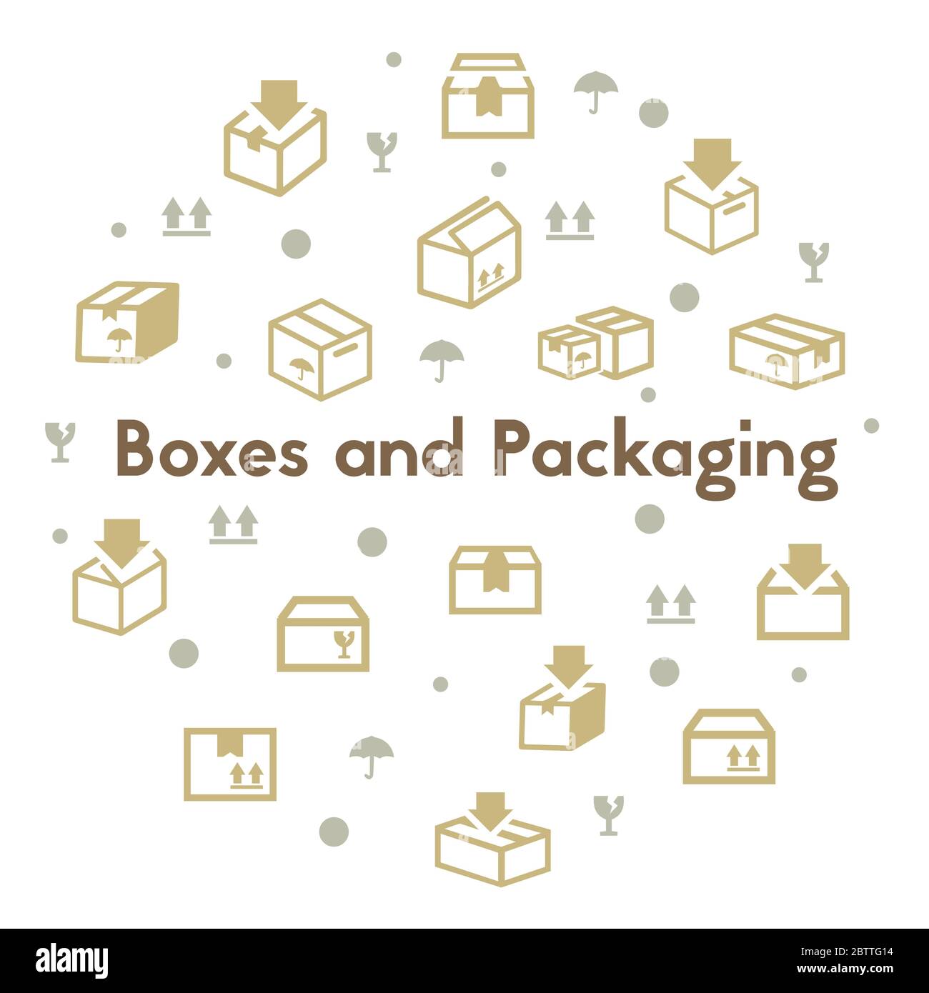 Boxes and packaging icons Stock Vector Image & Art - Alamy