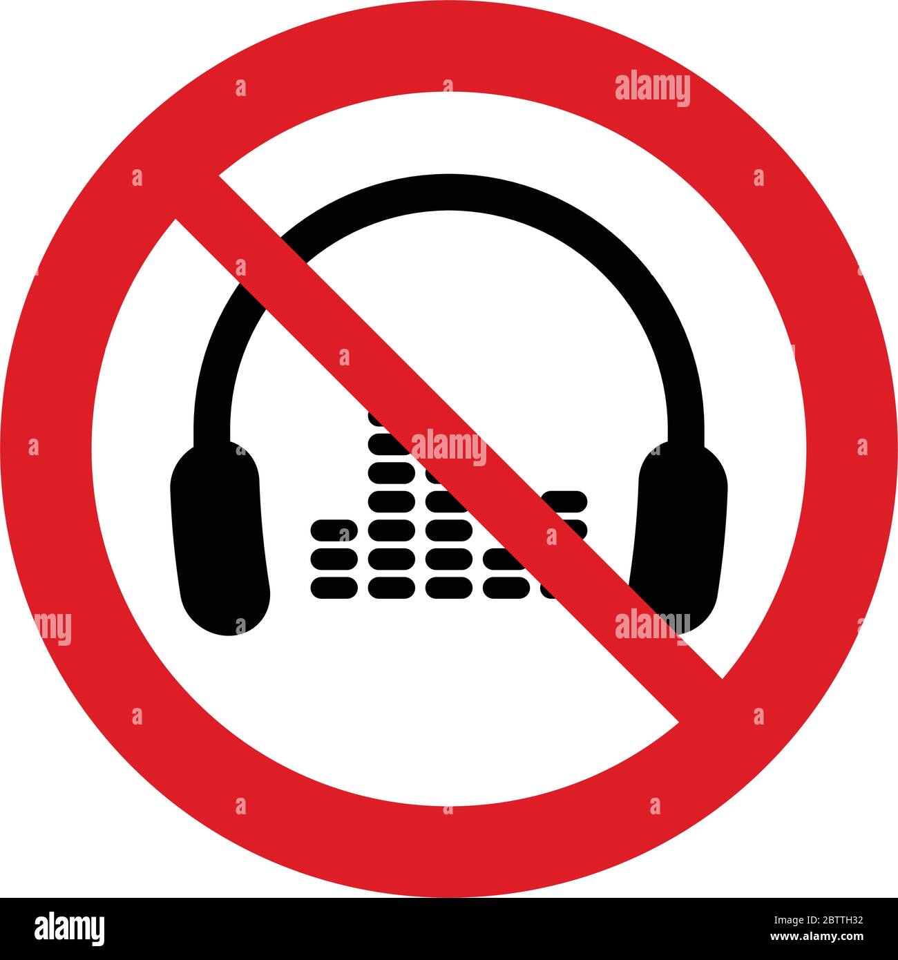 no music icon. no listening music icon. The red circle prohibiting sing ...