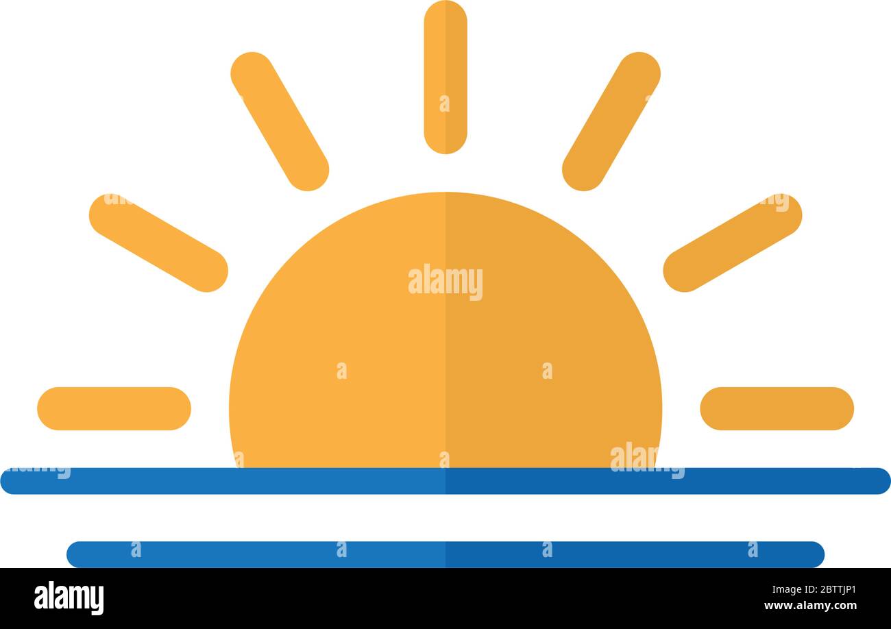 sunset icon, sunrise icon. weather symbol black vector Stock Vector ...