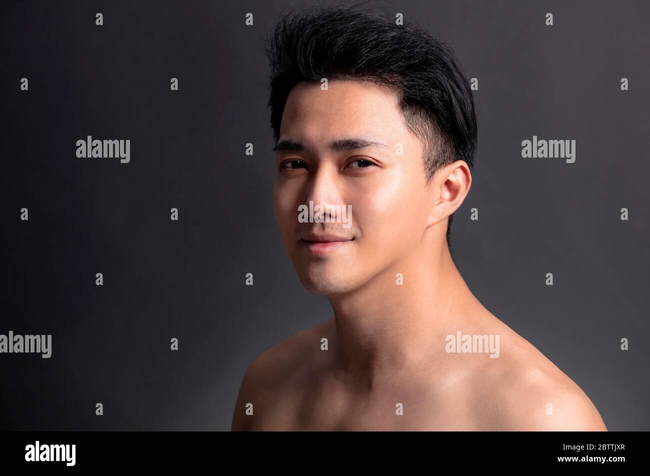 Closeup of attractive young asian man face Stock Photo - Alamy