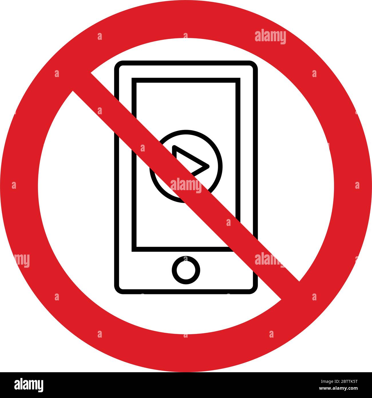 Forbidding sign. No phone icon no listen to music icon Stock Vector ...