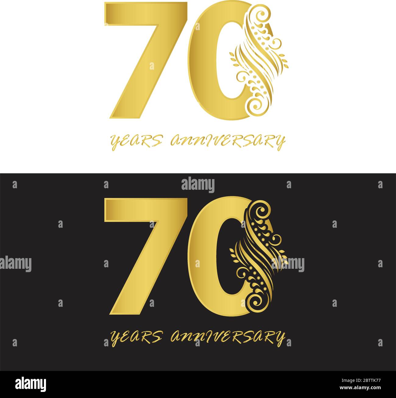Celebrating 70 years Stock Vector Images - Alamy