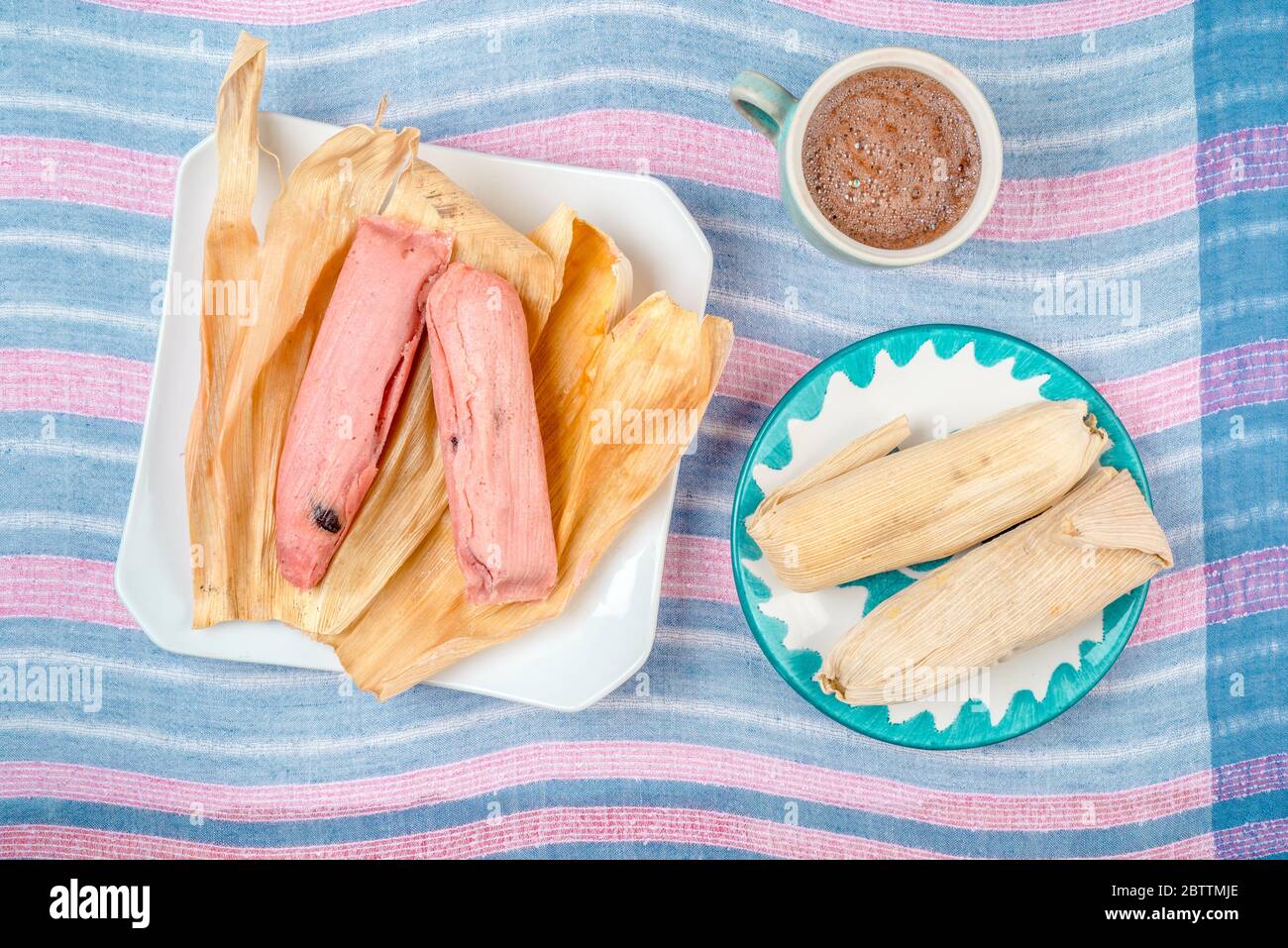 Sweet Tamale, Mexican dish made with corn dough with raisin and ...
