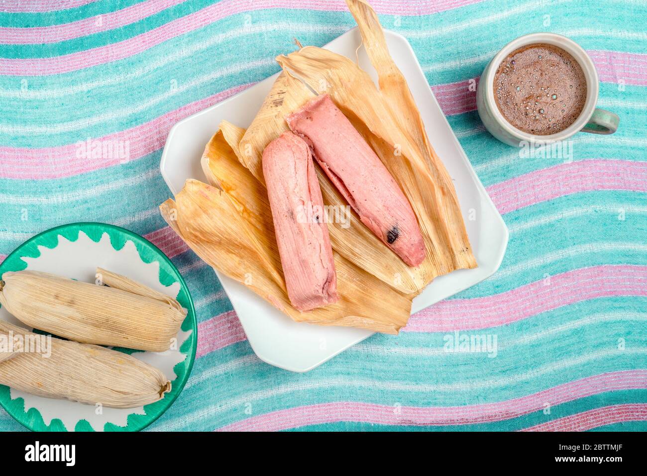 Sweet Tamale, Mexican dish made with corn dough with raisin and ...