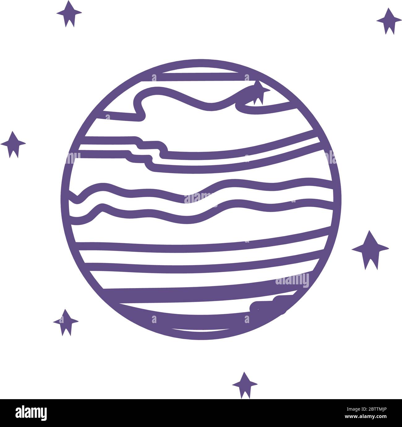 space planet line isolated icon vector illustration design Stock Vector ...