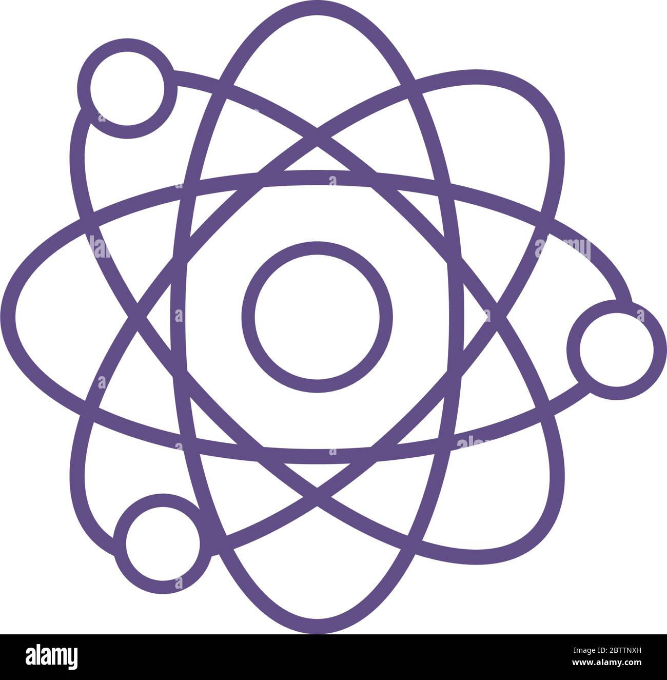 atom molecule orbiting space icon vector illustration design Stock ...