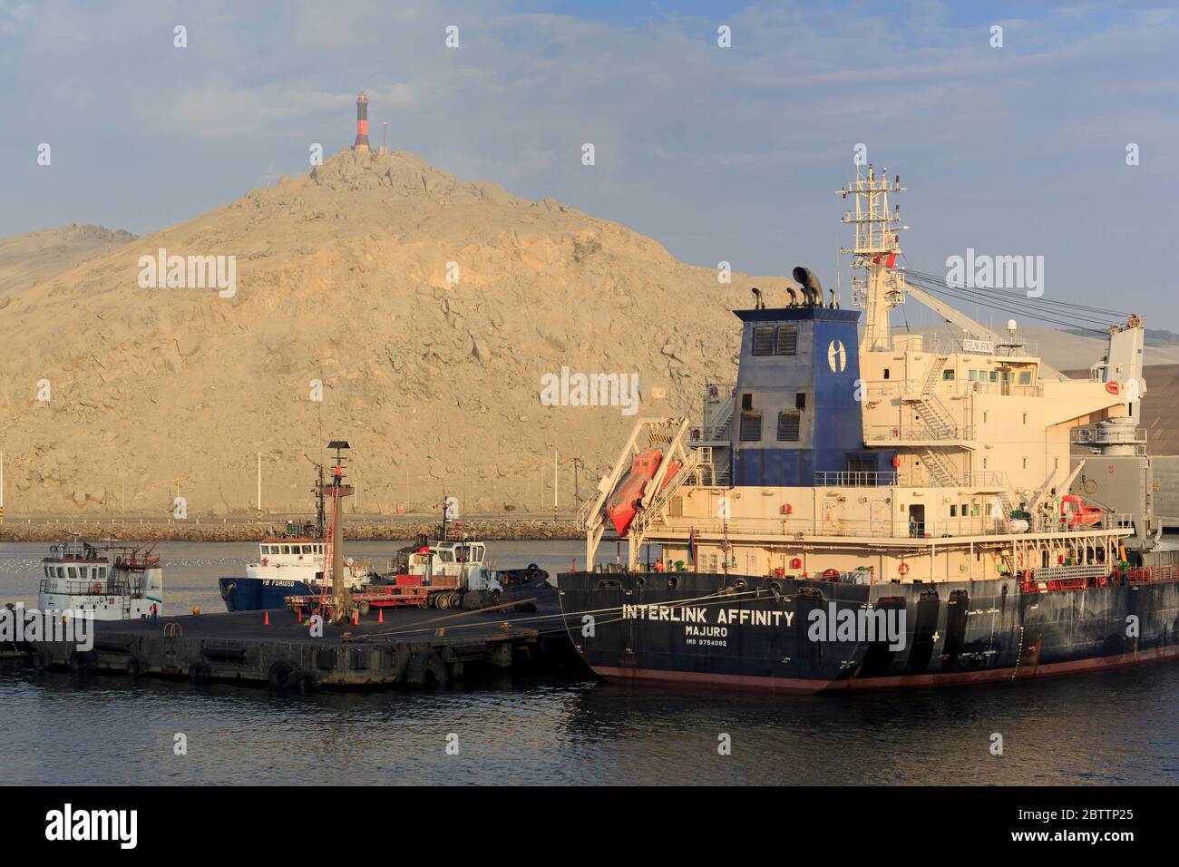 Cargo ship, Port of Salaverry, Peru, South America Stock Photo - Alamy