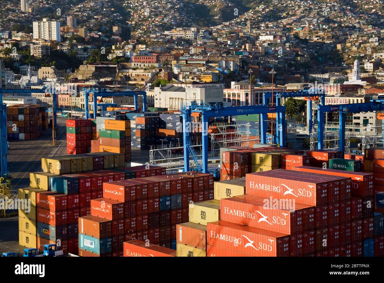 Container Port in Valparaiso, Chile, South America Stock Photo - Alamy
