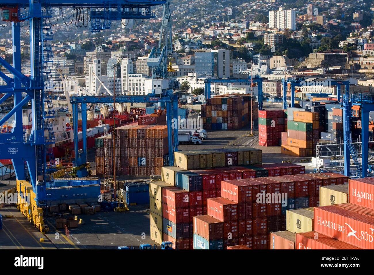 Container Port in Valparaiso, Chile, South America Stock Photo - Alamy