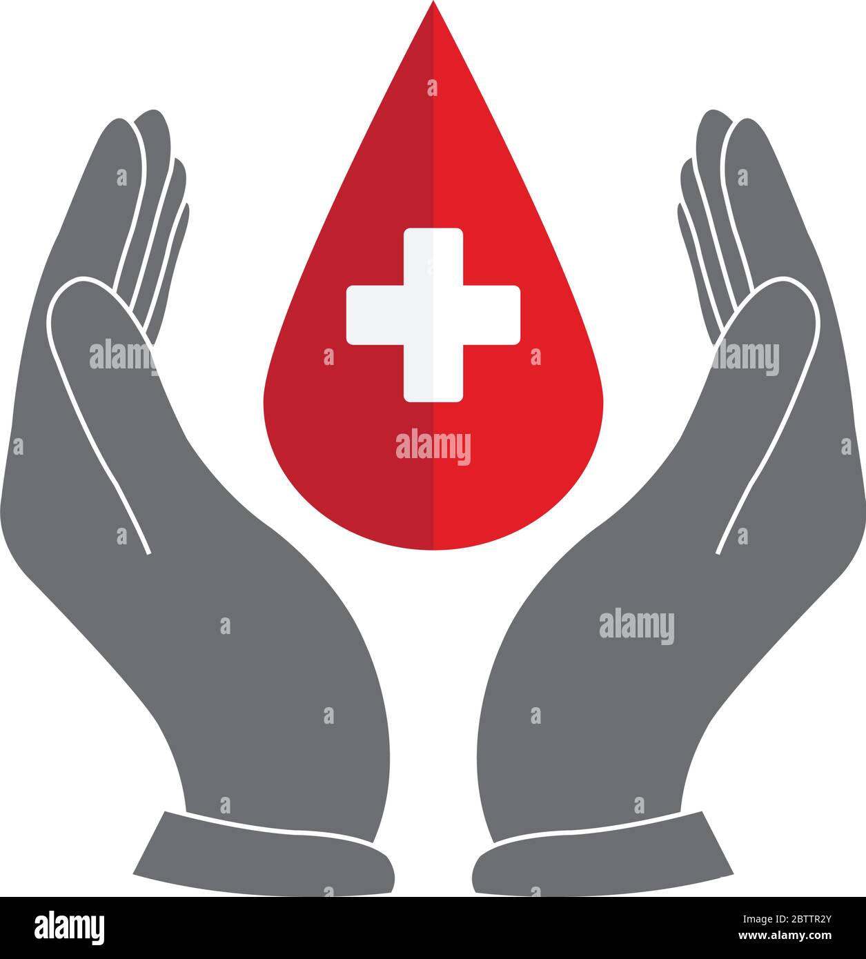 Isolated hand blood drop Stock Vector Images - Alamy