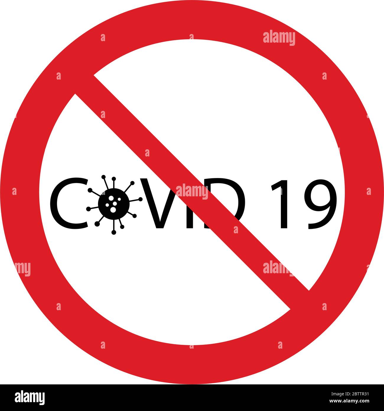 Prohibiting sign line icon Stock Vector Images - Alamy