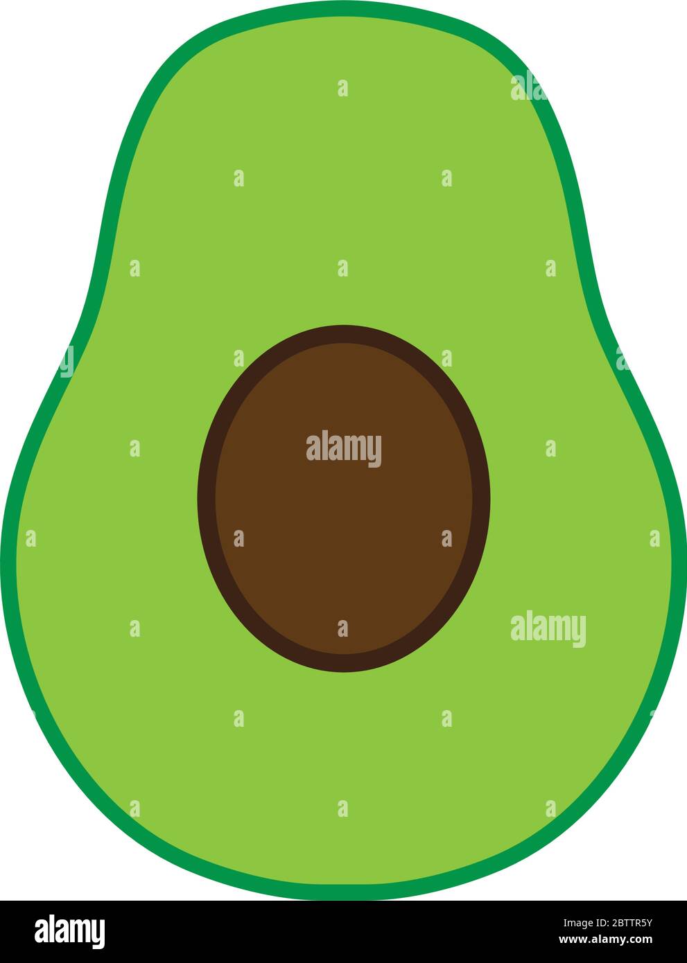 avocado icon. half avocado sign vector Stock Vector Image & Art - Alamy