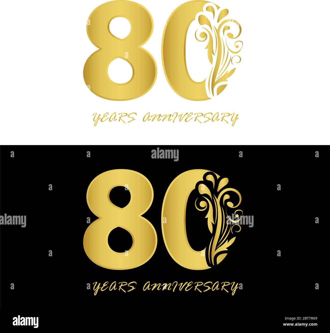 80 years birthday logo Stock Vector Images - Alamy