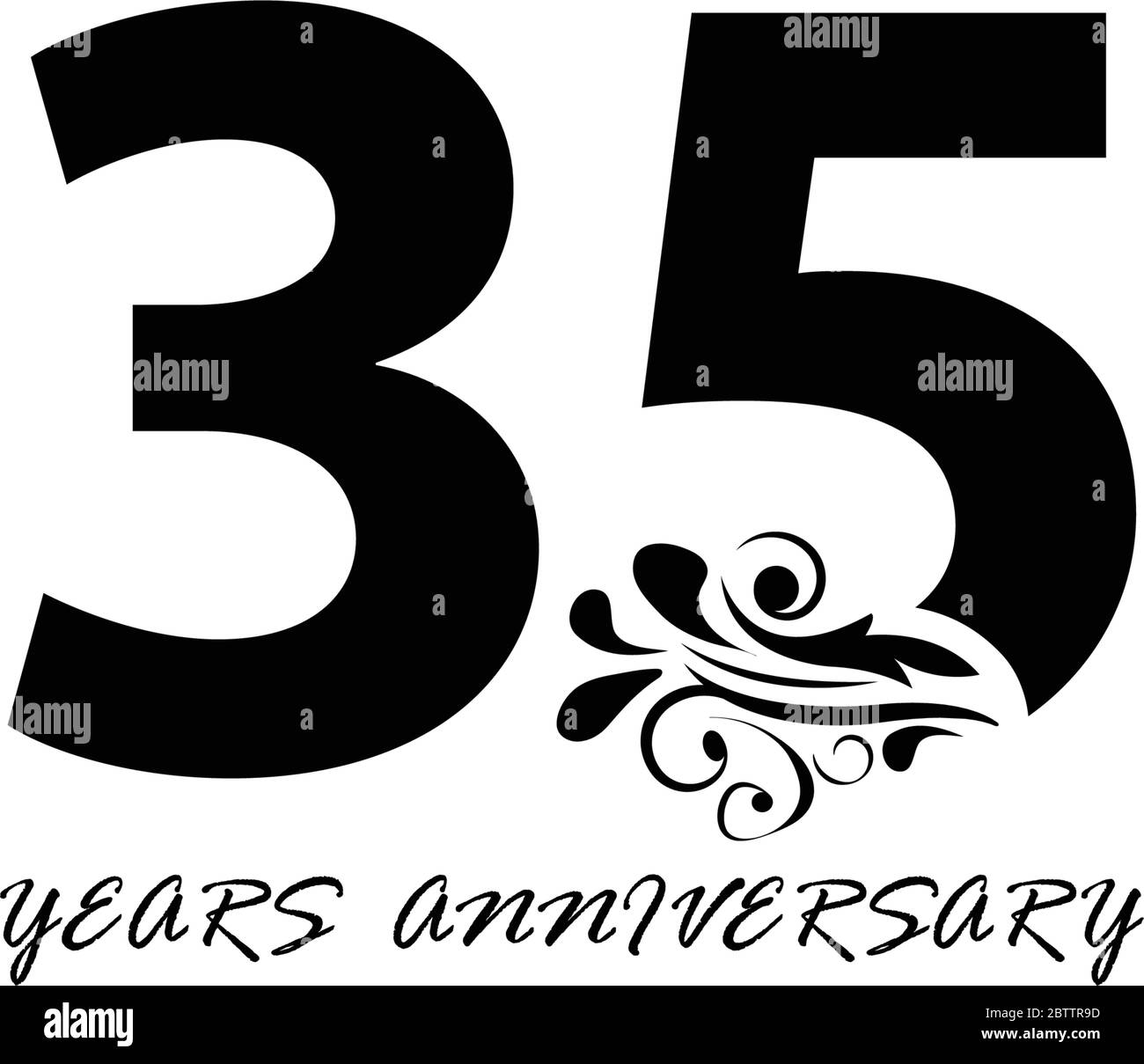 35 years anniversary vector, style for celebration, logo template Stock ...