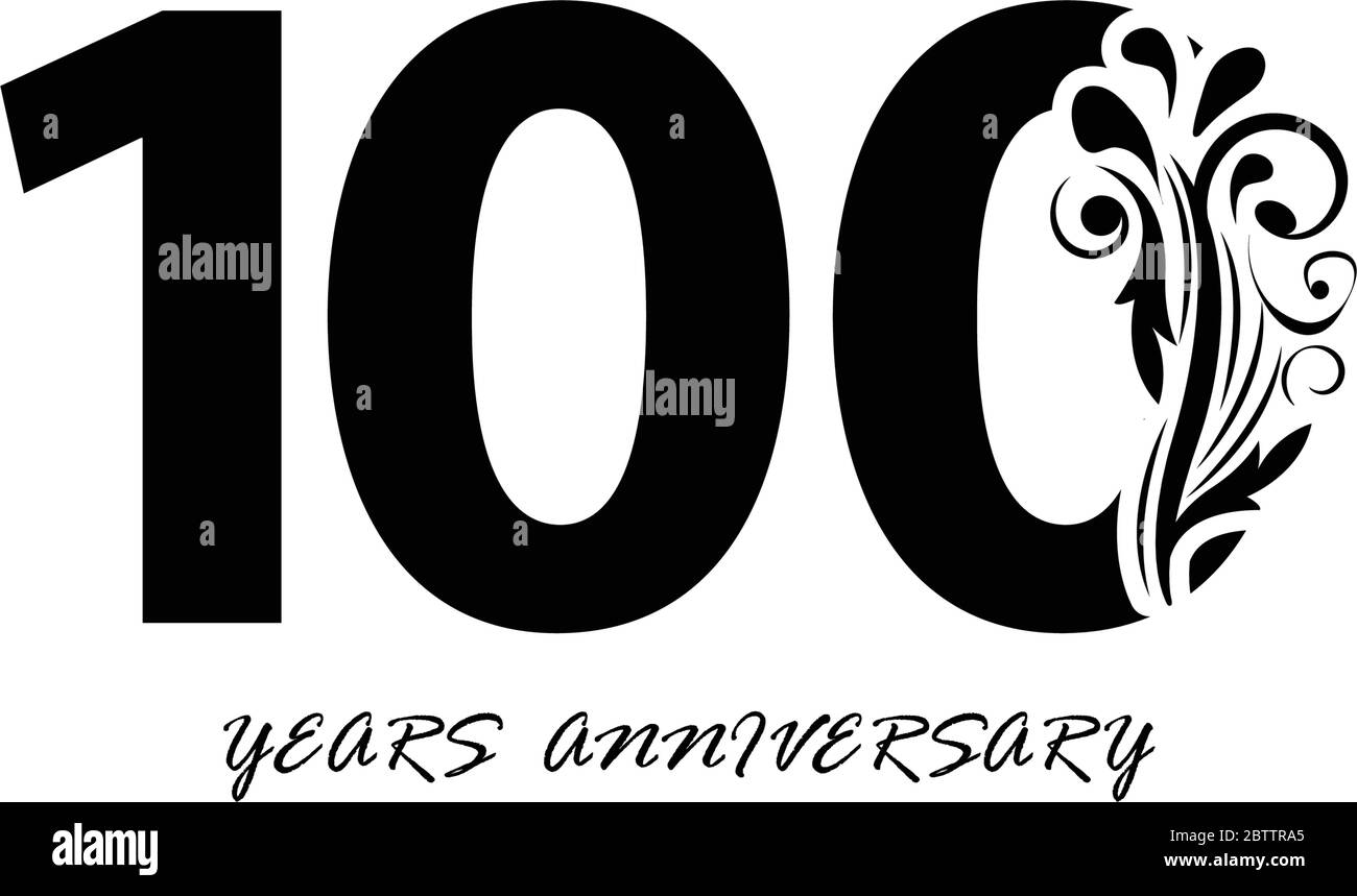 100 years anniversary vector, style for celebration, logo template ...