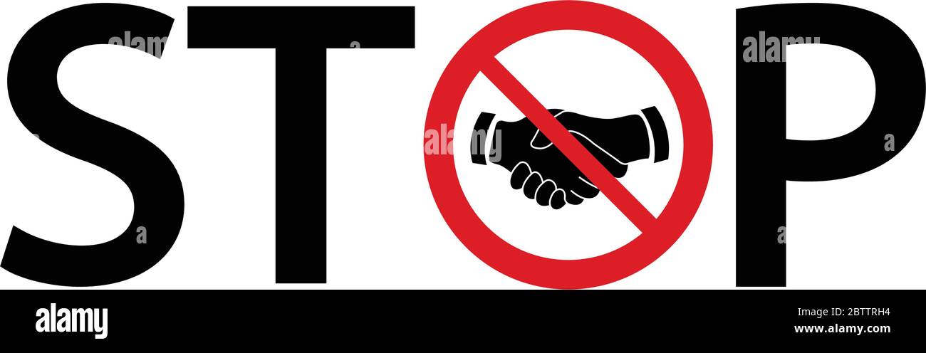 No handshake vector. Not allow handshake sign. The red circle ...