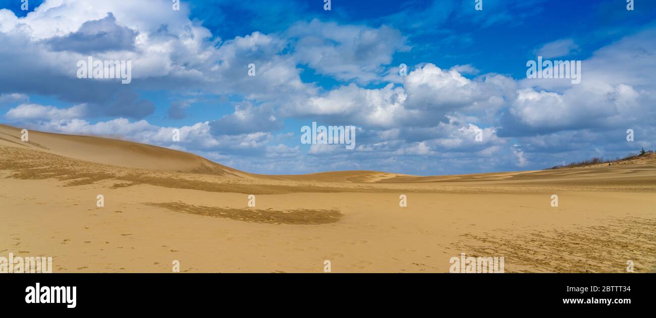 Tottori Sand Dunes (Tottori Sakyu). The largest sand dune in Japan, a ...
