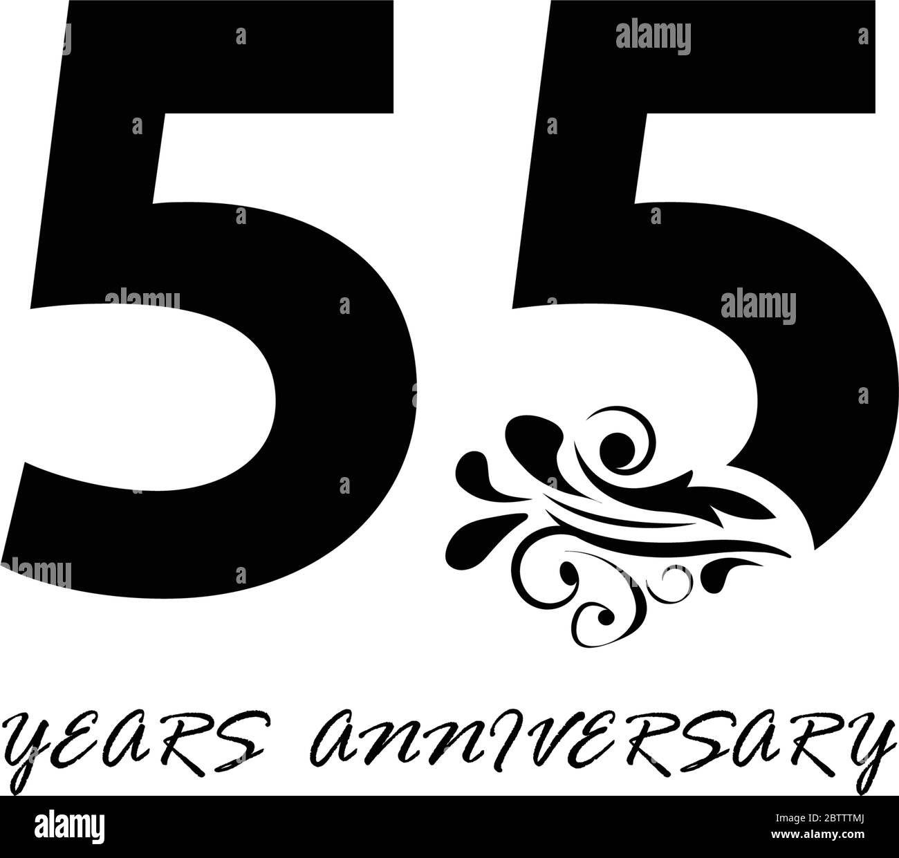 Template logo 55 anniversary vector hi-res stock photography and images ...