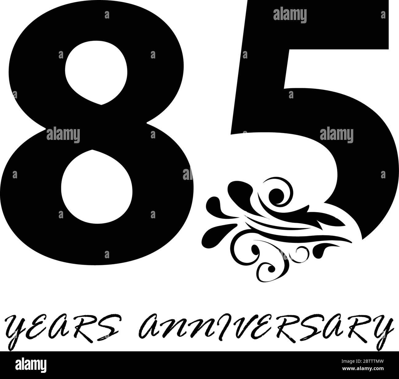 Template logo 85 anniversary vector hi-res stock photography and images ...