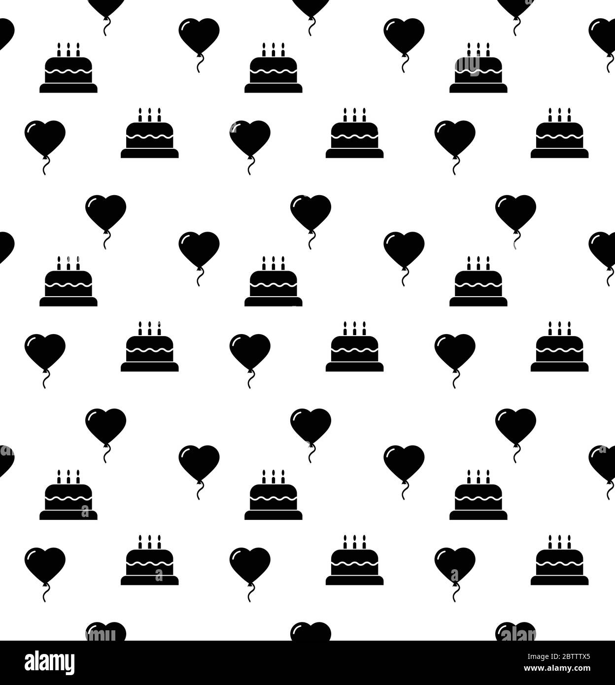 cake background Seamless. hapy birthday texture pattern vector black ...