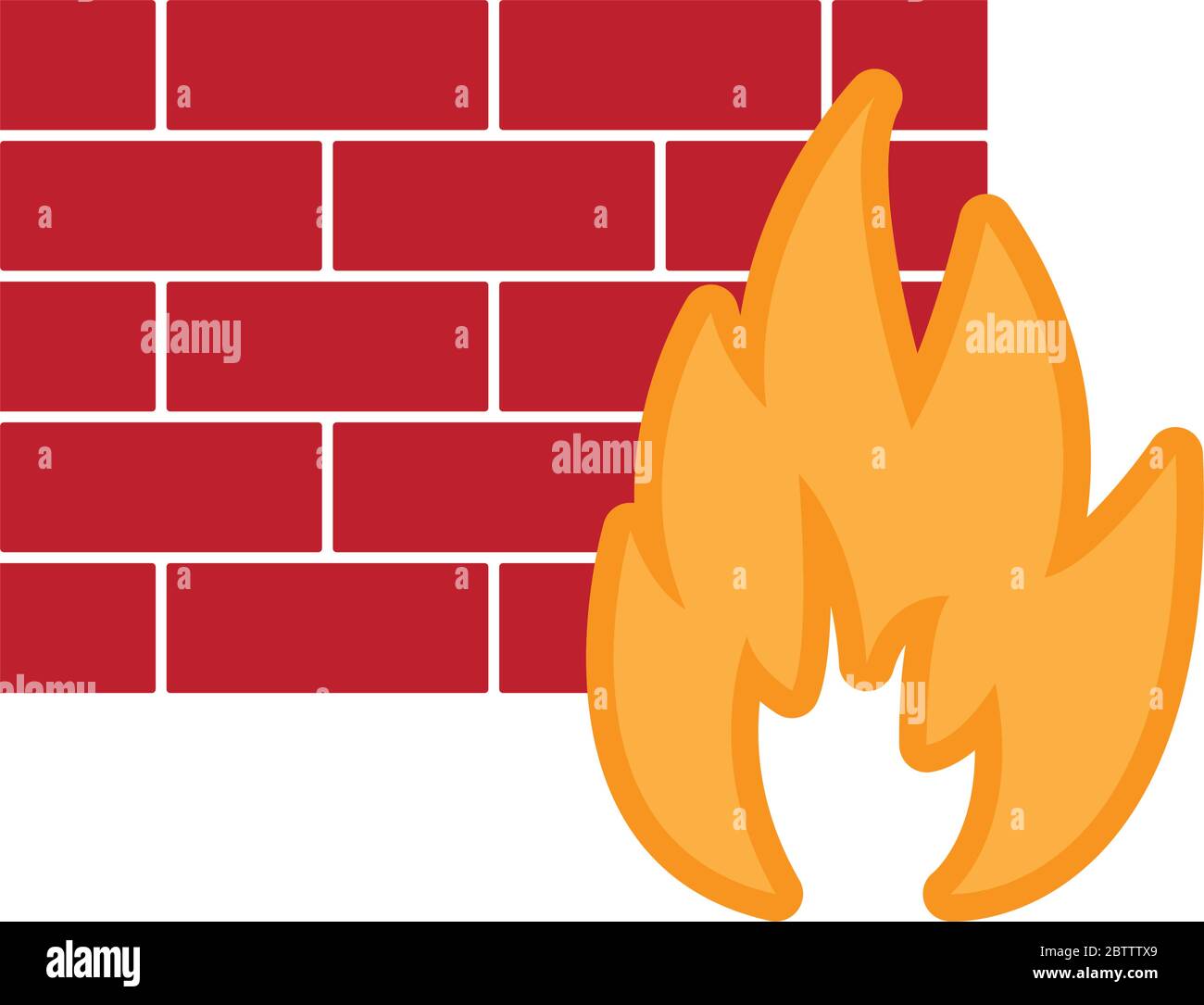 Firewall icon fireplace icon vector Stock Vector Image & Art - Alamy