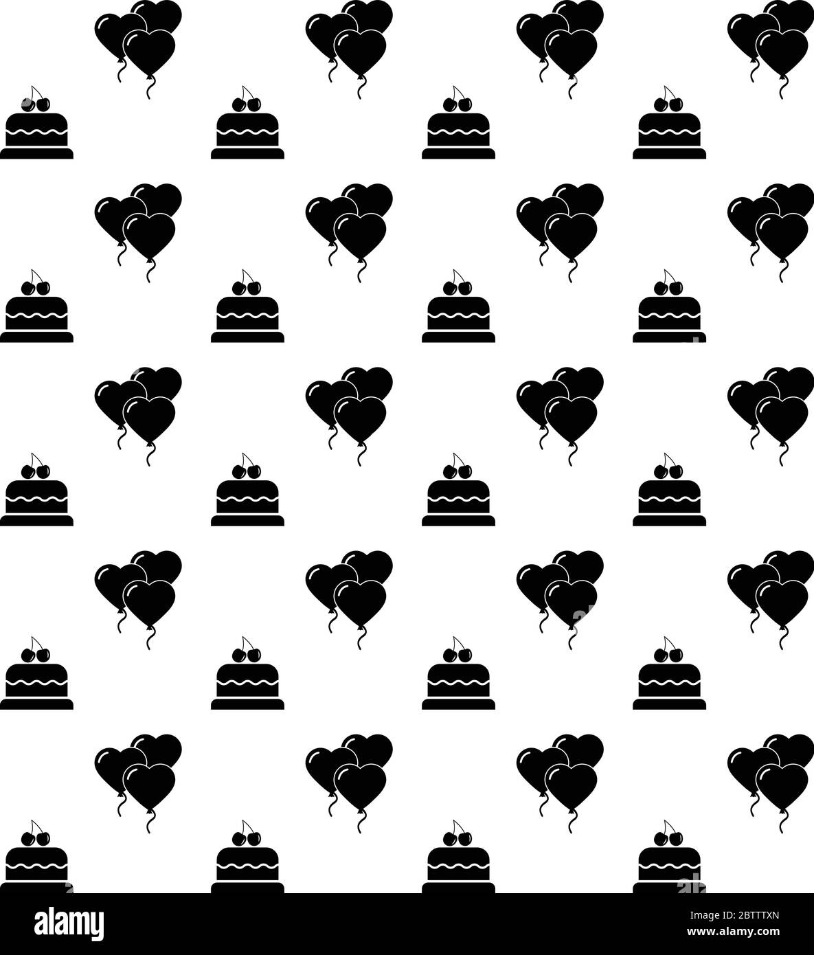 cake background Seamless. hapy birthday texture pattern vector black ...