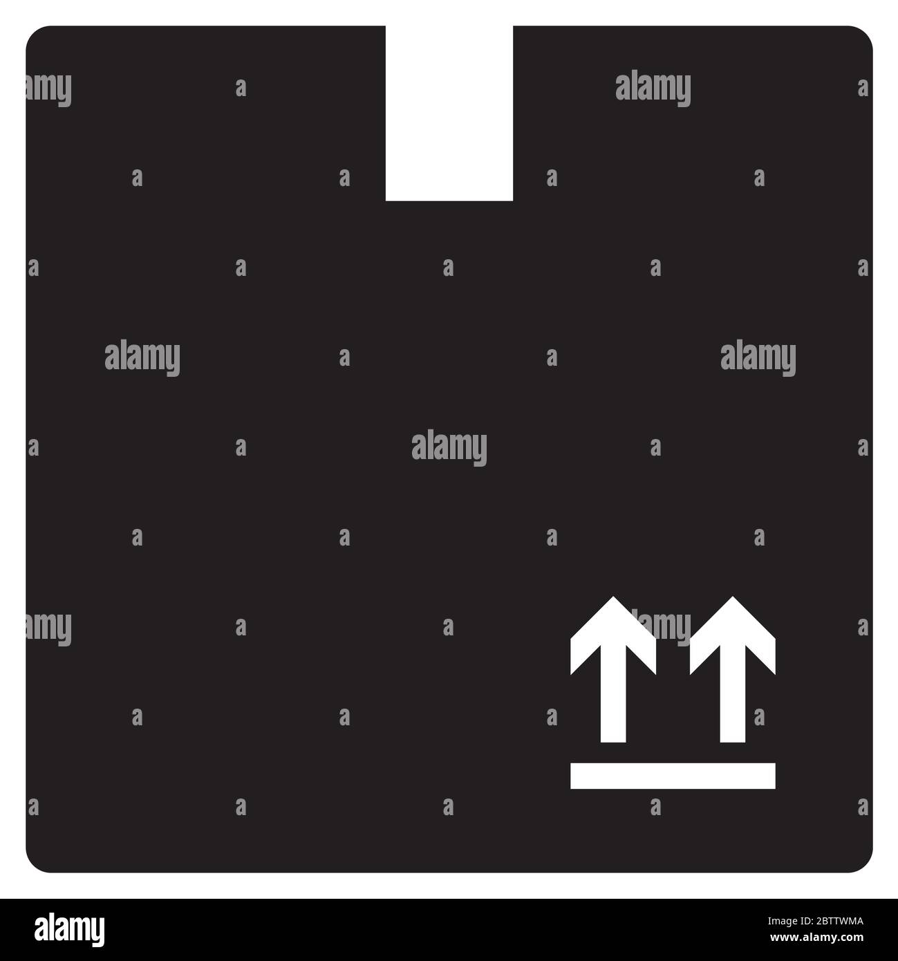 box icon over white background, silhouette style, vector illustration ...