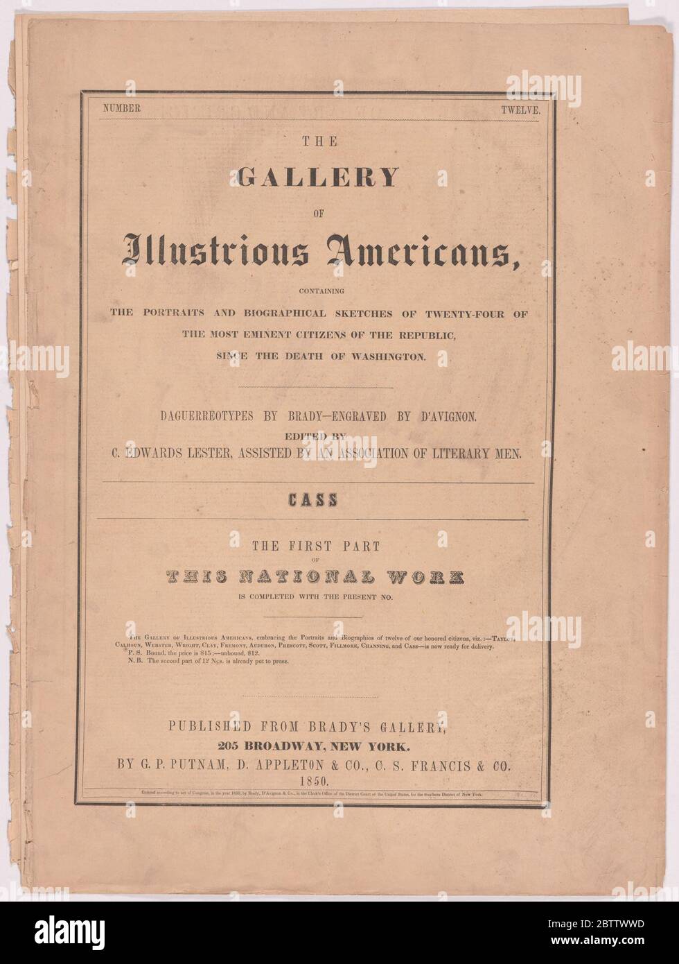 Biography of Lewis Cass Stock Photo - Alamy