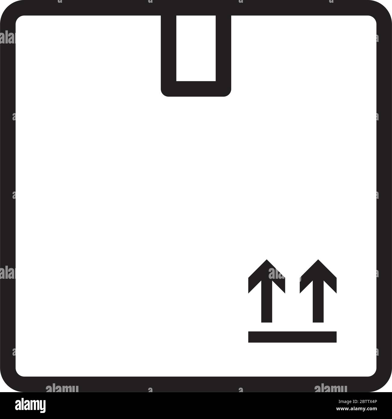 box icon over white background, line style, vector illustration Stock ...