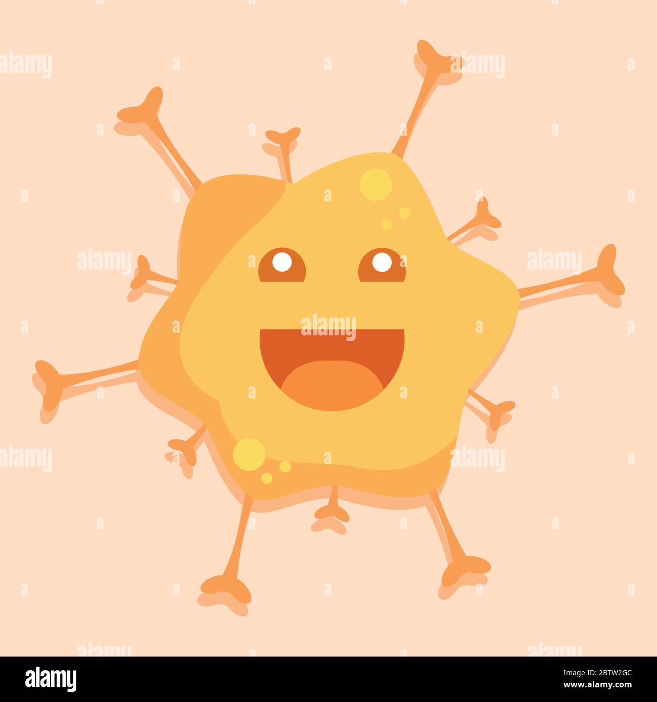 Happy virus cartoon Stock Vector Image & Art - Alamy