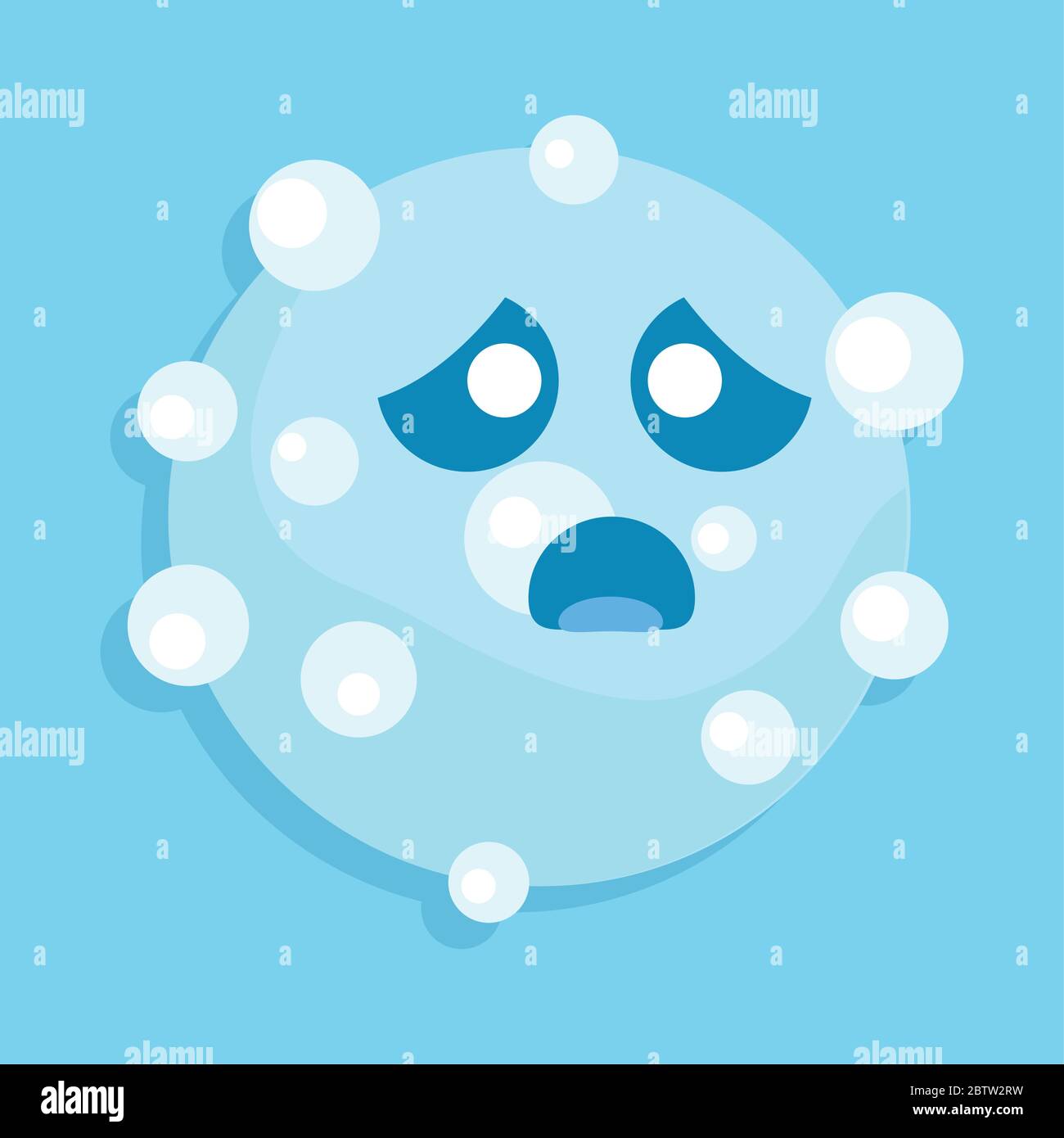 Scared virus cartoon Stock Vector Image & Art - Alamy