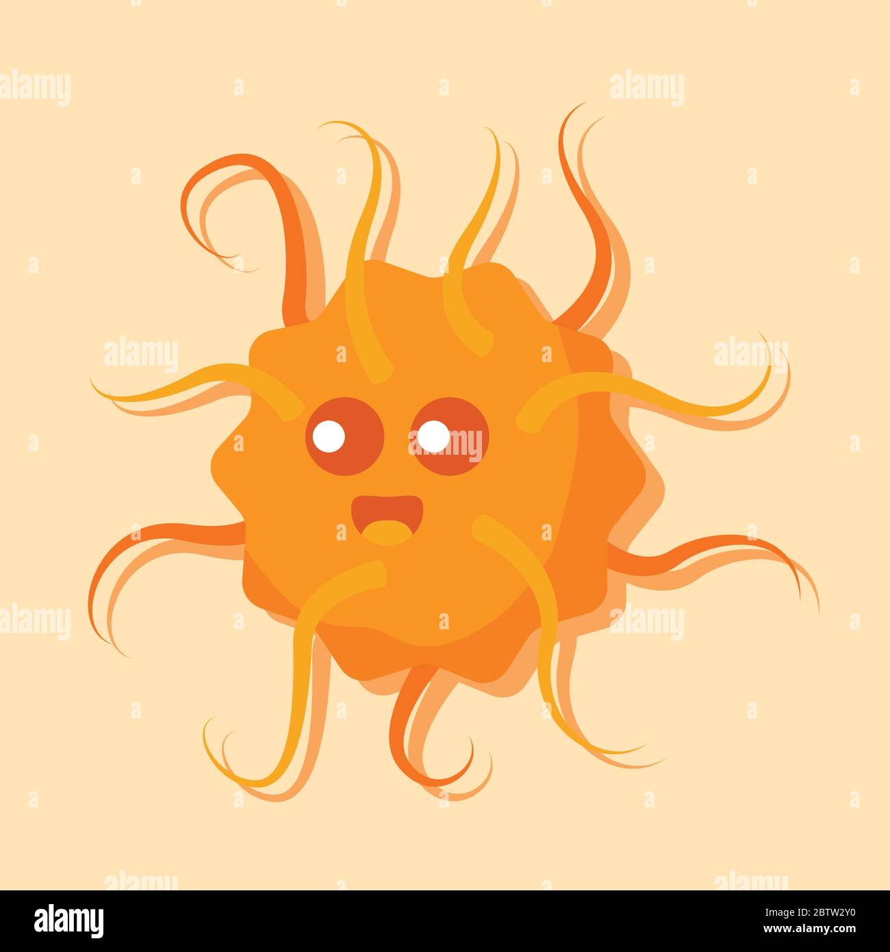 Scared bacteria cartoon hi-res stock photography and images - Alamy