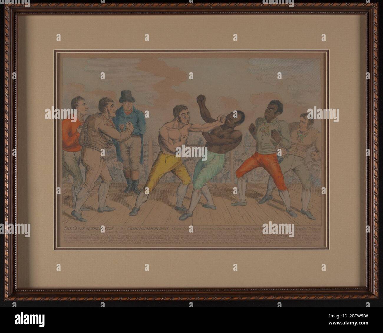 The Close of the Battle or the Champion Triumphant. A framed etching ...