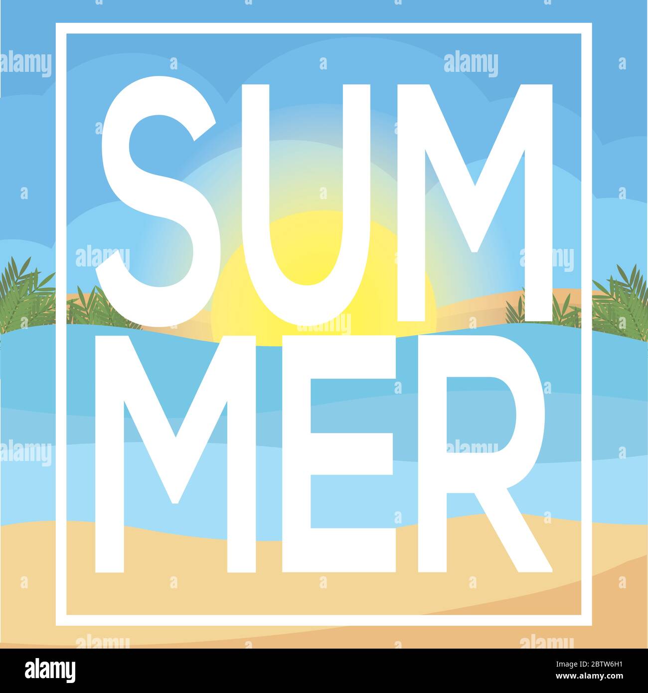 Summer landscape poster Stock Vector Image & Art - Alamy