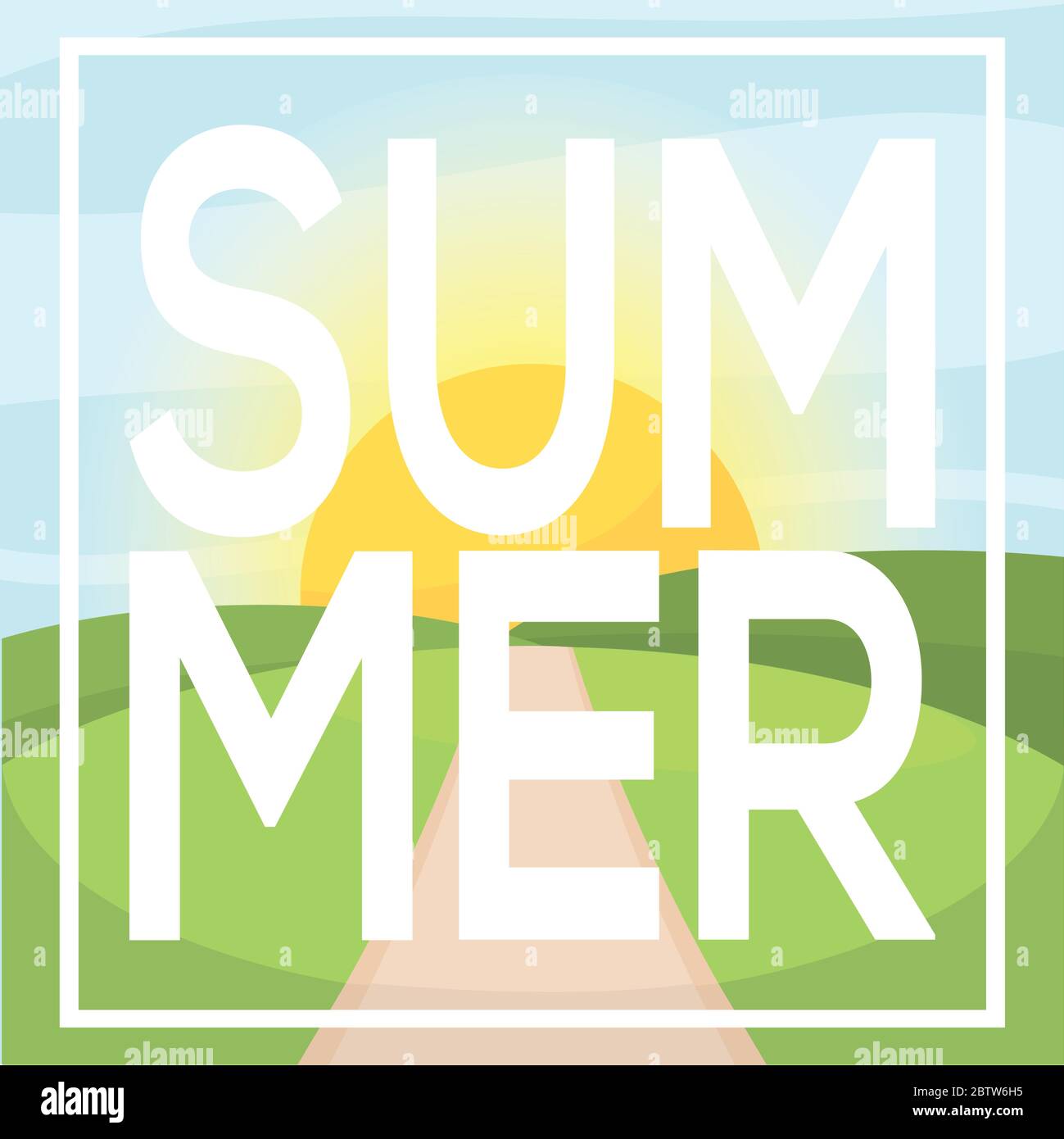 Summer landscape poster Stock Vector Image & Art - Alamy