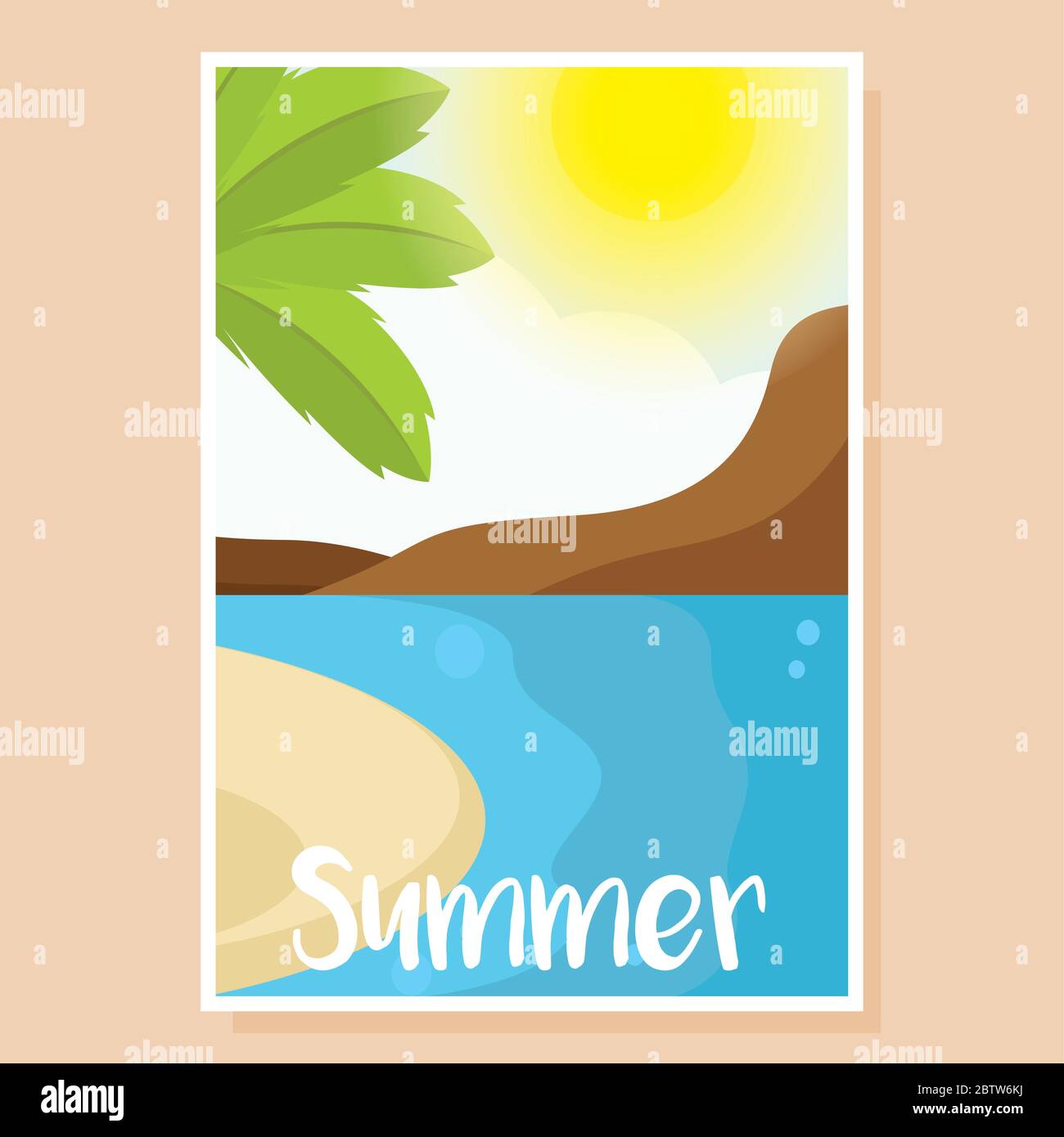 Summer landscape poster Stock Vector Image & Art - Alamy