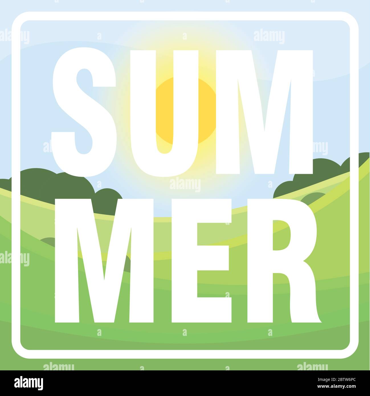 Summer landscape poster Stock Vector Image & Art - Alamy