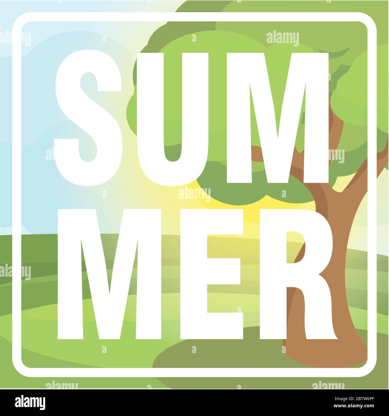 Summer landscape poster Stock Vector Image & Art - Alamy