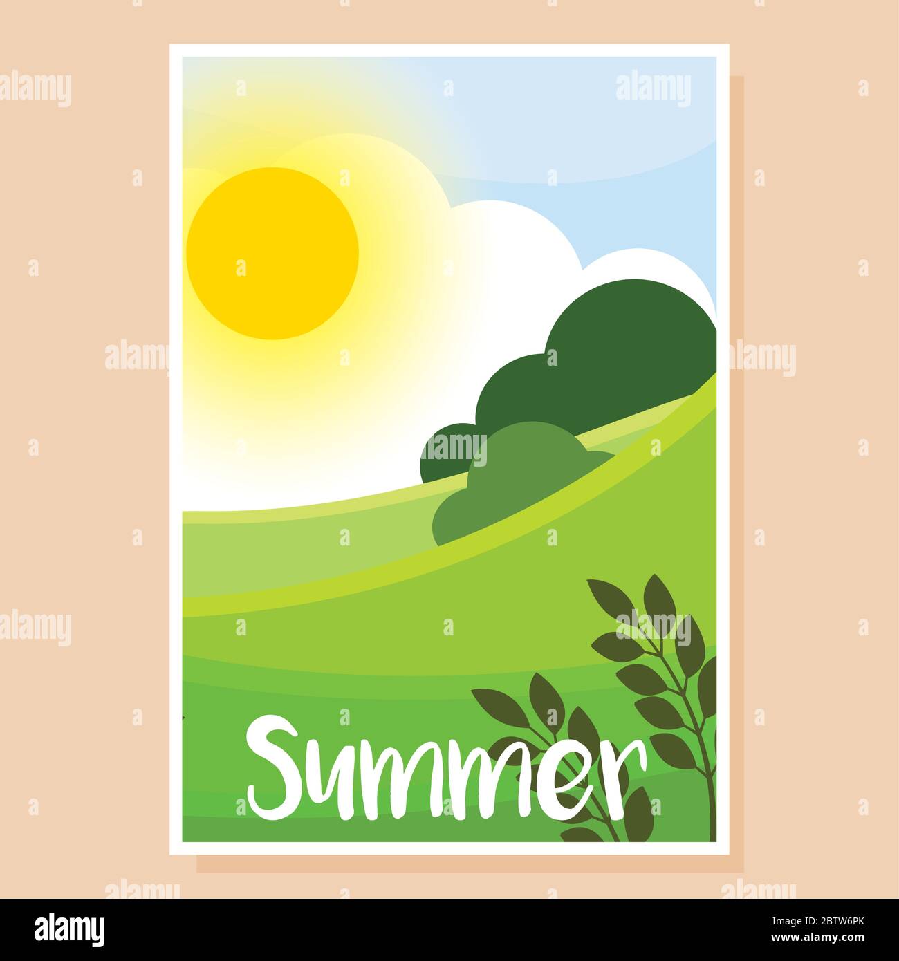 Summer landscape poster Stock Vector Image & Art - Alamy
