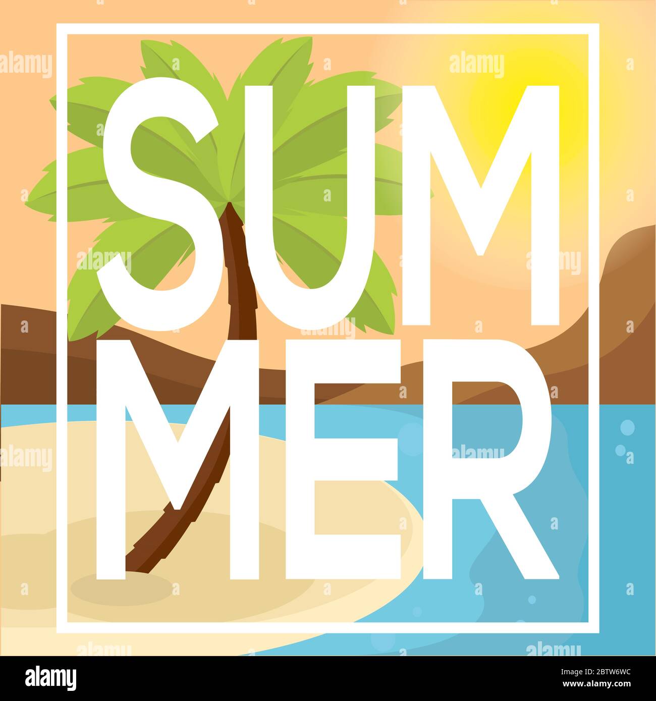 Summer landscape poster Stock Vector Image & Art - Alamy