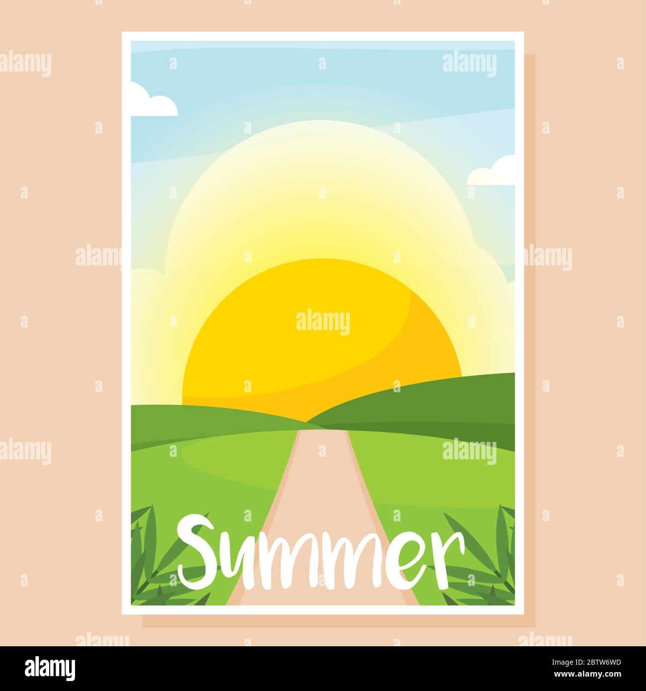 Summer landscape poster Stock Vector Image & Art - Alamy
