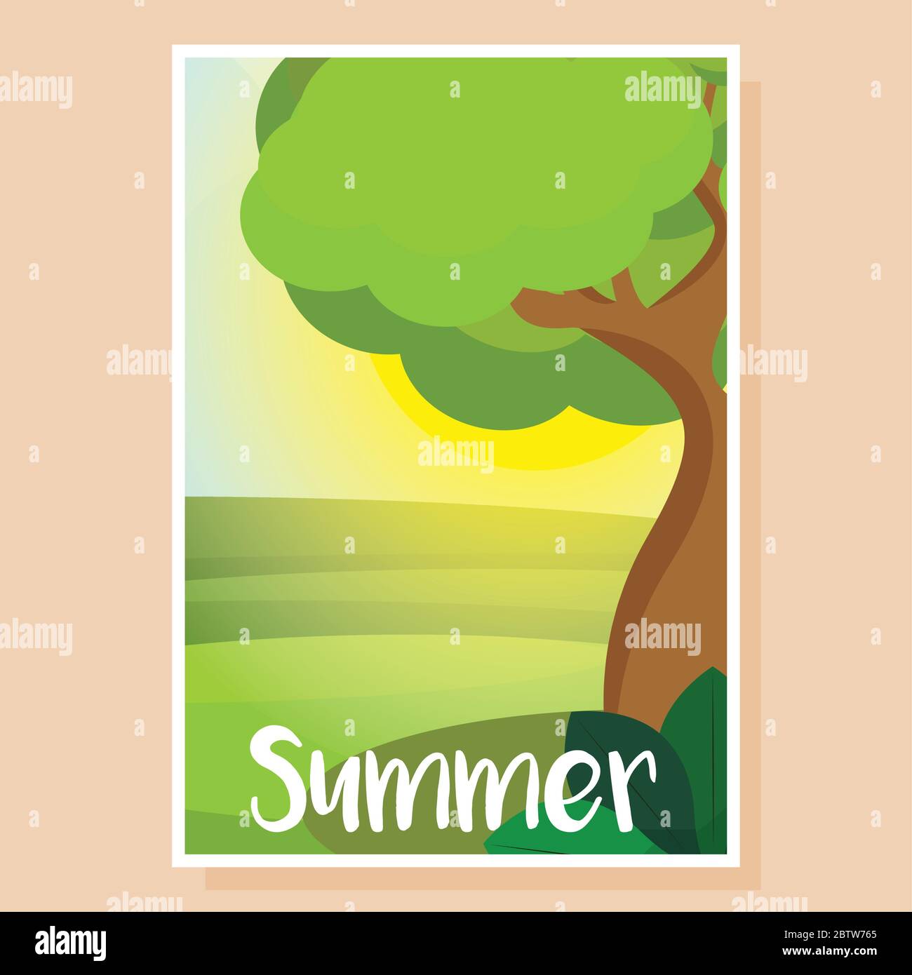 Summer landscape poster Stock Vector Image & Art - Alamy