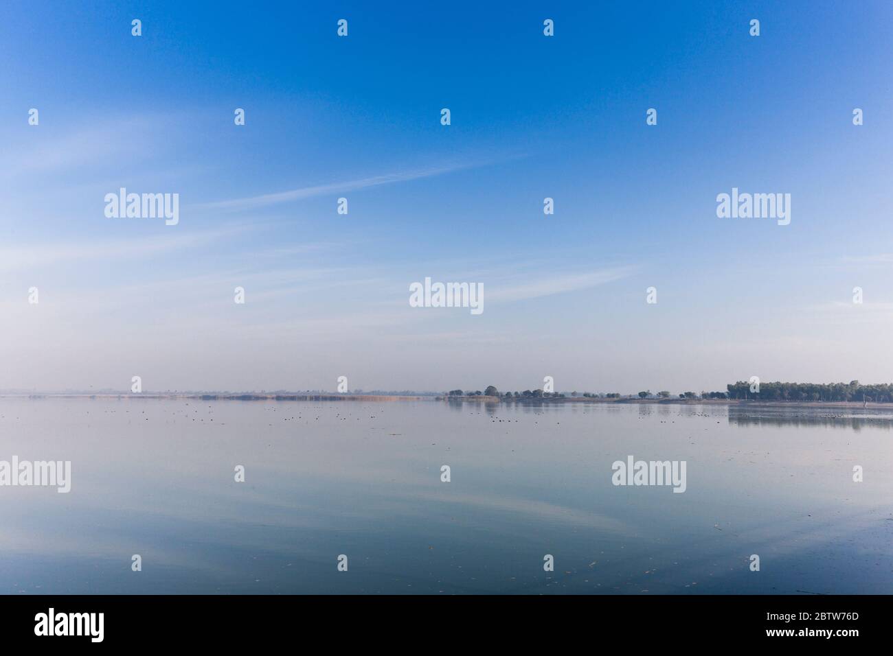 Jhelum River, Rasul Barrage and bridge, near Mong, Jhelum District ...