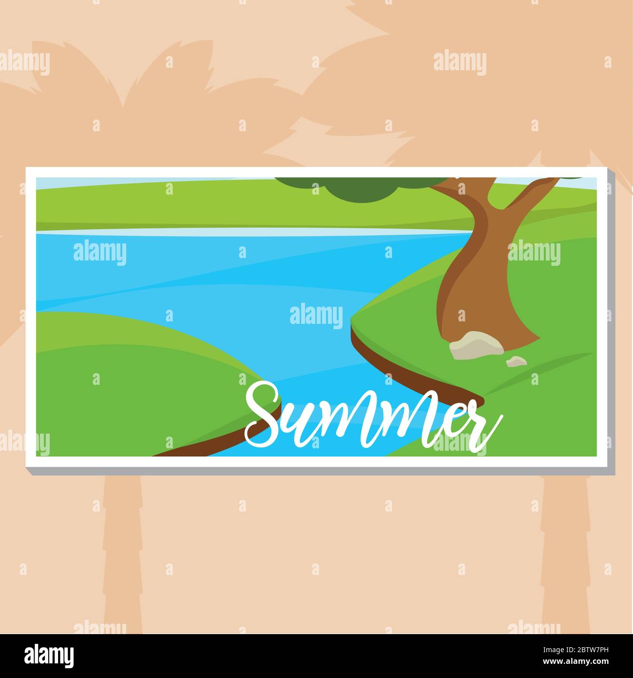 Summer landscape poster Stock Vector Image & Art - Alamy