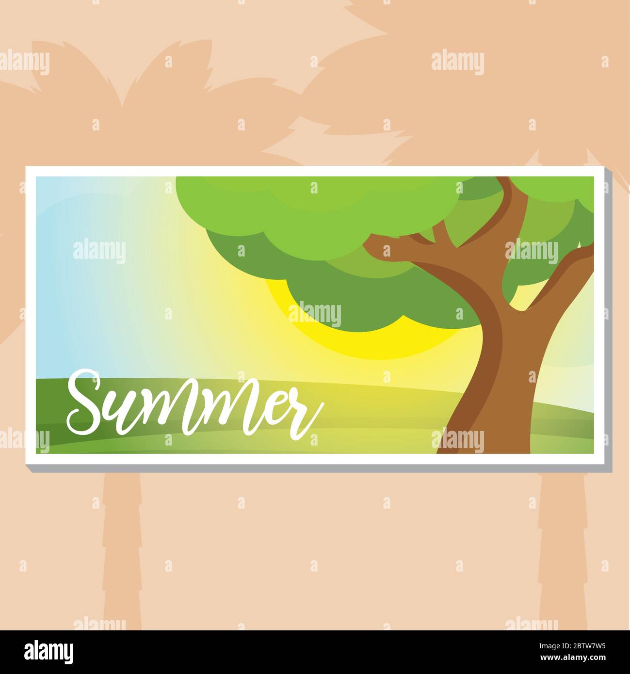 Summer landscape poster Stock Vector Image & Art - Alamy