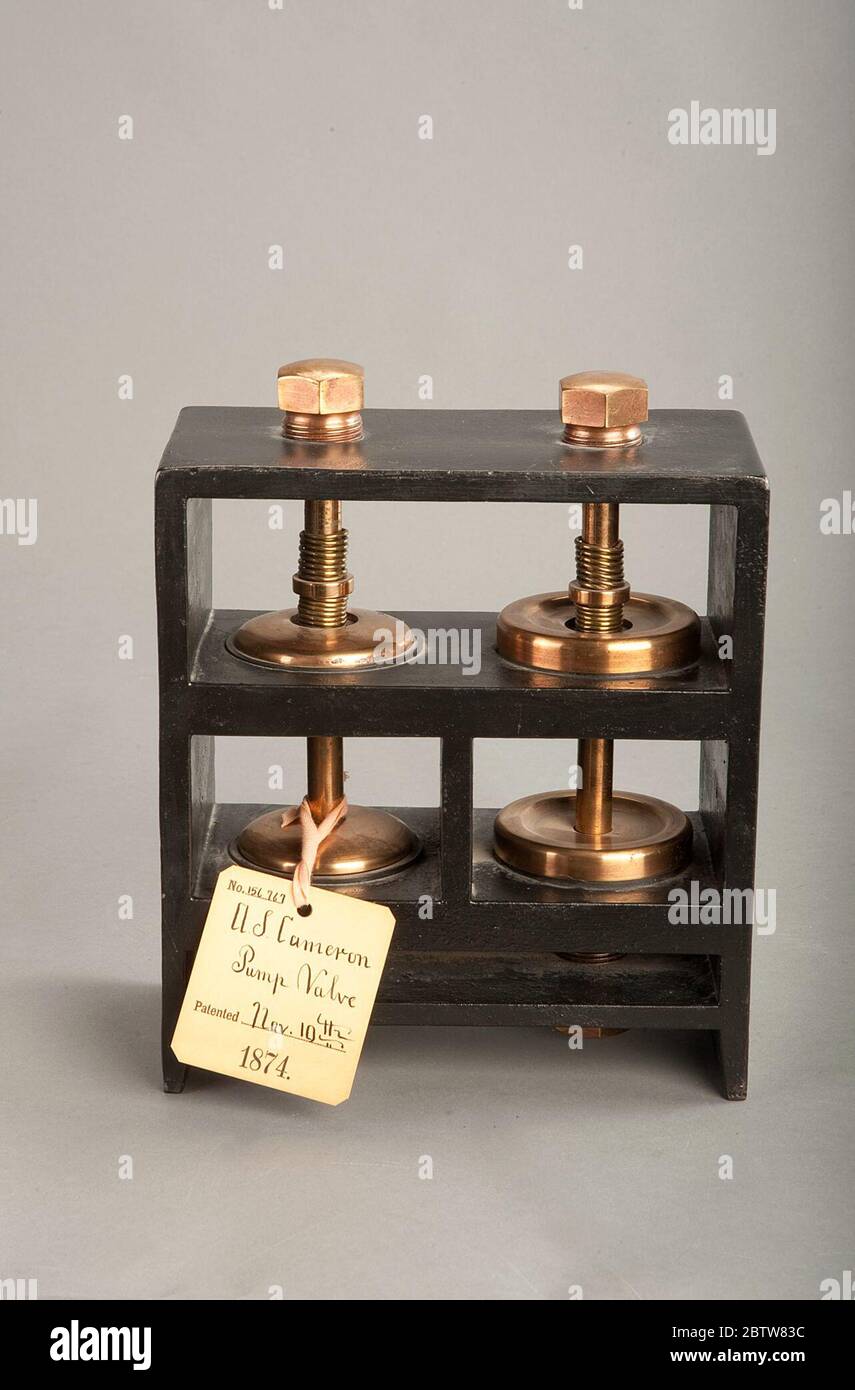 Cameron Pump Valves Patent Model. This model was submitted to the U.S ...