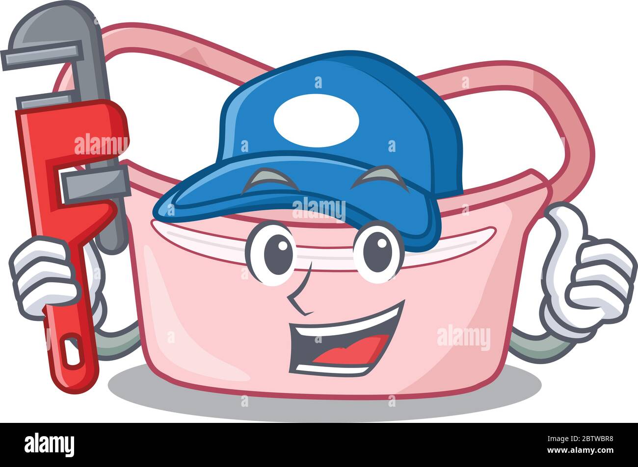 cartoon character design of women waist bag as a Plumber with tool ...